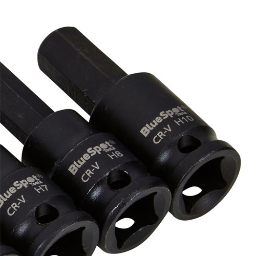 BlueSpot Impact Allen Key Hex 3/8" Drive Bit Socket Set H3 - H10 Bits ...