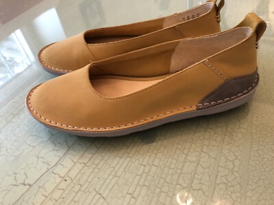 ️Fantastic Women’s clarks yellow/Gray suede Leather flat Comfort shoes ...