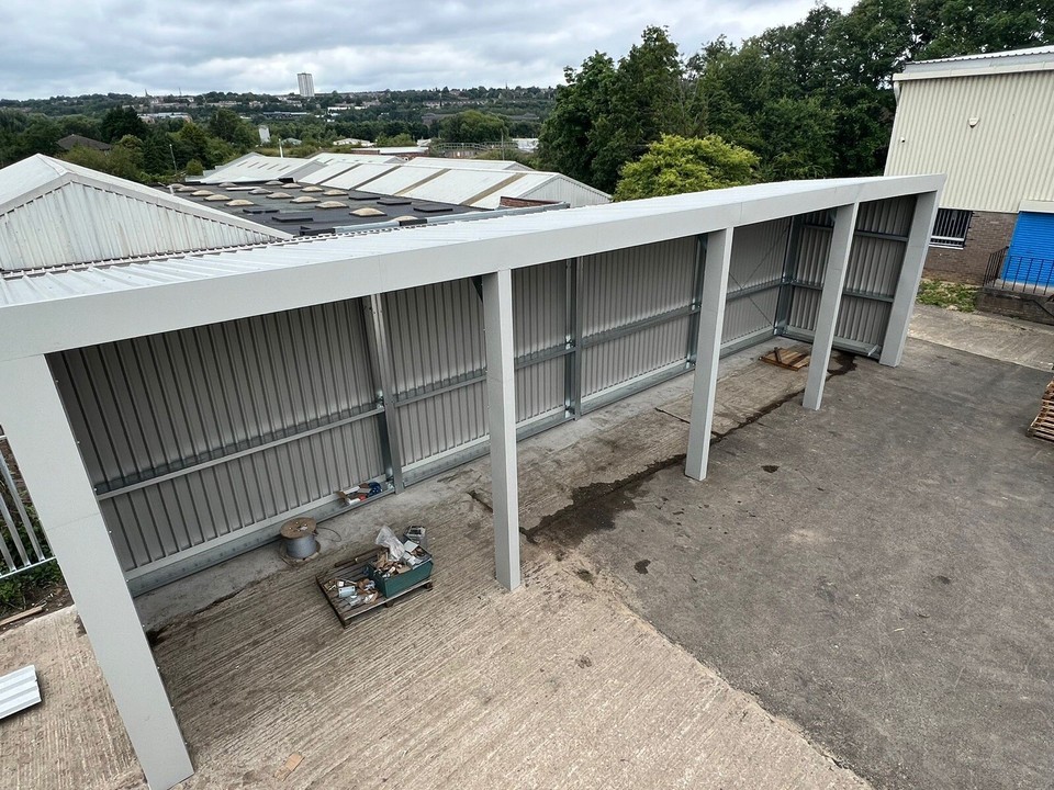 Steel Frame Mono Slope Canopy | eBay UK