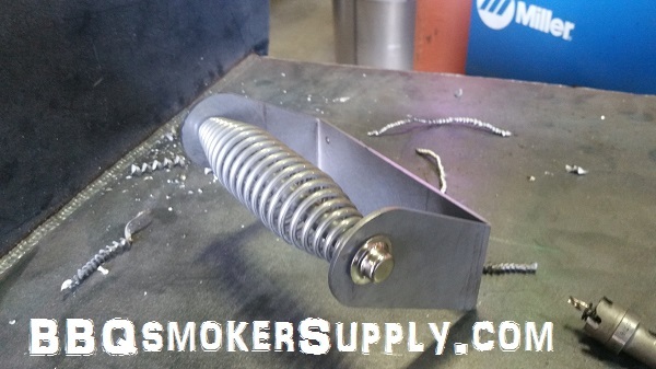 Smoker DROP Handle UDS BBQ door lid Smoker Stainless Spring Rod 6 in ...