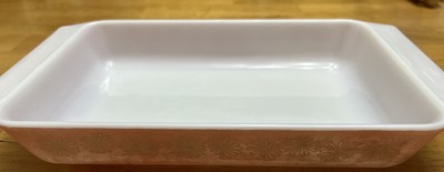 PYREX 548B Pink Daisy 1-1/4qt Space Saver Casserole Dish USA | eBay