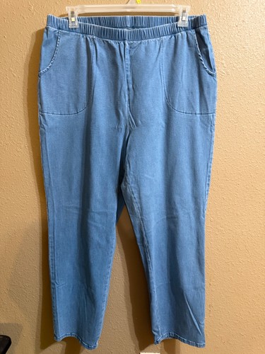 FADED GLORY DENIM JEANS SZ 22/24 MED/LIGHT WASH STRETCH TAPERED LEG ...
