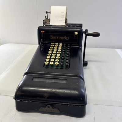 Antique 1920s Burroughs Class 3 Adding Machine Hand Crank, Tested | eBay