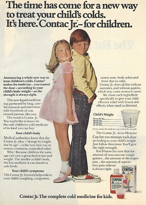 1977 Contac Jr Children's Cold Medicine vintage PRINT AD Advertisement ...