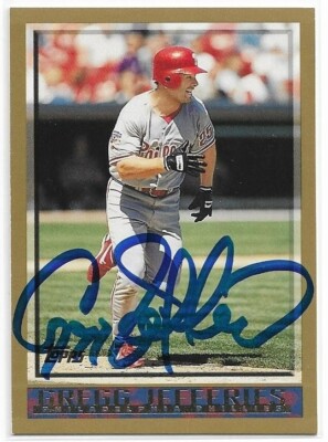 GREGG JEFFERIES Autographed Signed 1998 Topps card #341 Philadelphia ...