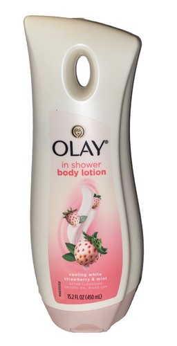 Olay In Shower Body Lotion Cooling White Strawberry & Mint 15.2fl oz ...
