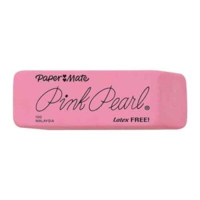 Paper Mate Pink Pearl Medium Block Eraser 24/Box Latex Free School ...