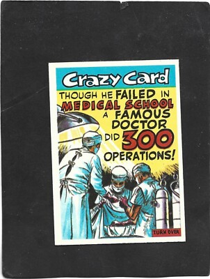 1961 Topps Crazy Cards # 9 Though He Failed | eBay