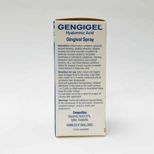 GENGIGEL Hyaluronic Acid Gingival Spray 20ml - Heals Inflamed ...