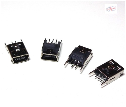 Mini USB Type B Female 5 Pin DIP 2 pin Vertical Leg PCB Socket ...