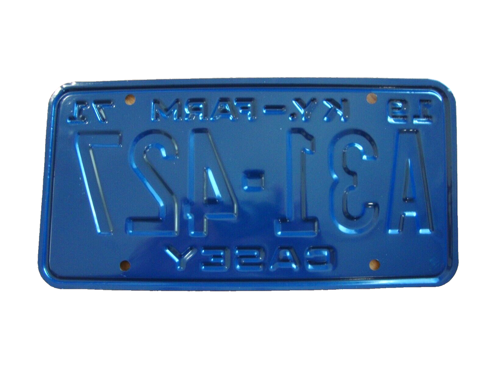 NOS 1971 Kentucky FARM License Plate in Unissued Excellent condition ...