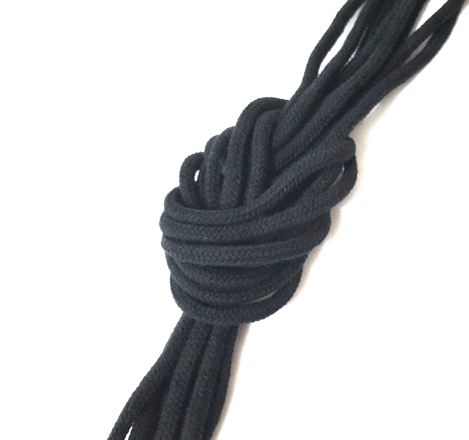 Approx 5-6mm wide 5- 20yds Black Cotton Cord string Drawstring Rope ...