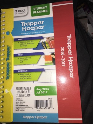 mead student planner trapper keeper 8 5/16 In / 5 1/2 In-Brand New ...