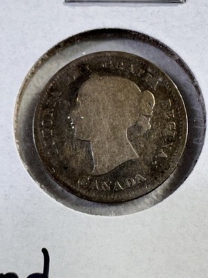 1899 Canada 5 Cents Small Silver Coin Scratched & Cleaned | eBay