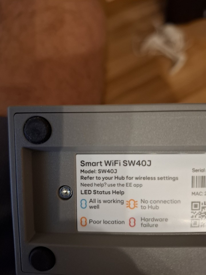 EE Smart WiFi Pro Mesh Extender SW40J WIFI7 6GHz Triband with wall ...