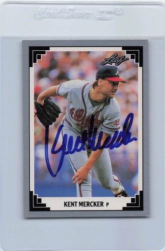 1991 Leaf #41 Kent Mercker Braves Signed Auto *G2890 | eBay