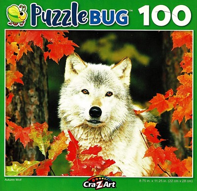 Puzzlebug Autumn Wolf - 100 Pieces Jigsaw Puzzle | eBay