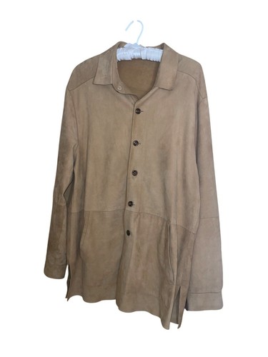 Jose Luis Jacket Mens Size 42 Tan Soft Suede Shacket Luxurious Side ...
