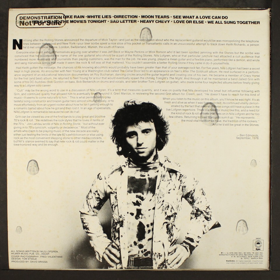 GRIN FEATURING NILS LOFGREN: best of grin featuring nils lofgren EPIC ...