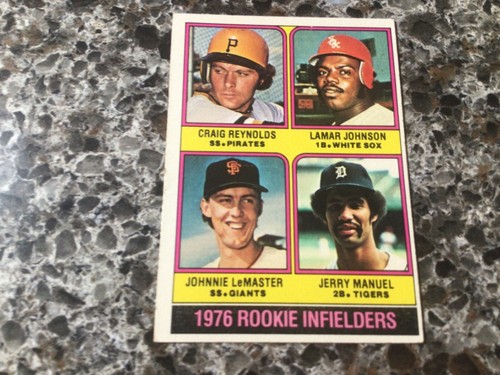 1976 Topps #596 Rookie Infielders Craig Reynolds Jerry Manuel Baseball ...