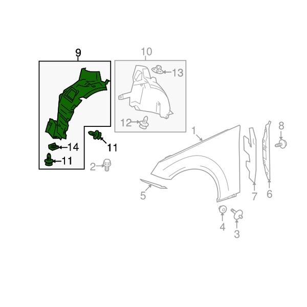 Mercedes-Benz Radlaufabdeckung vorn links A2046906030 online kaufen | eBay