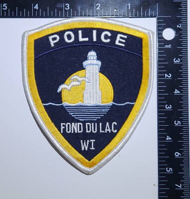 Fond Du Lac, Wisconsin, Police Patch. White Trim! 4.5x5 Inches. Great ...