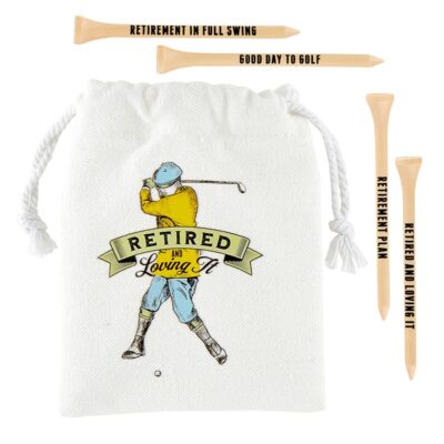 Golf Tee Sets Solid Wood Golf Tees Full Swing Set of 20, Fun Phrases ...