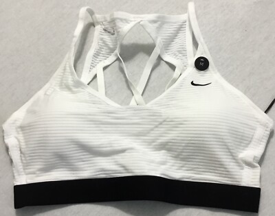 Nike Women’s Strappy Padded Light Support Indy Bra BQ5806 White Size XS ...