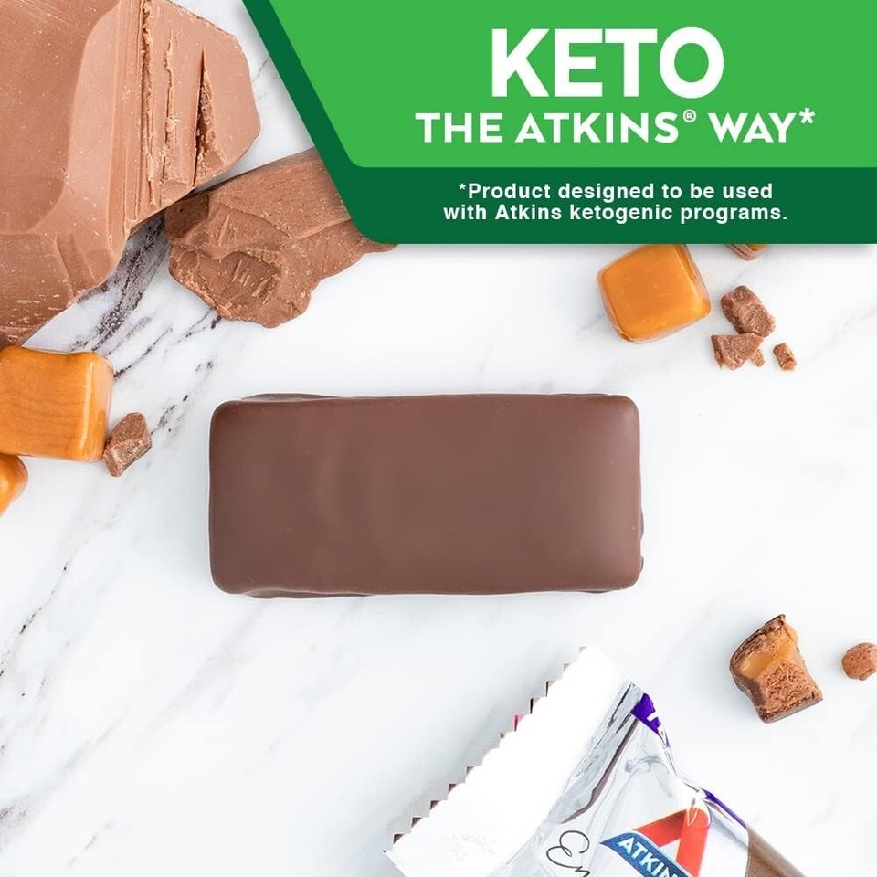 Atkins Endulge Chocolate Caramel Mousse Bar, Dessert Favorite, 1g Sugar ...