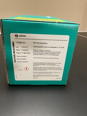 Cytiva 17085101 Disposable PD-10 desalination column 17-0851-01 | eBay