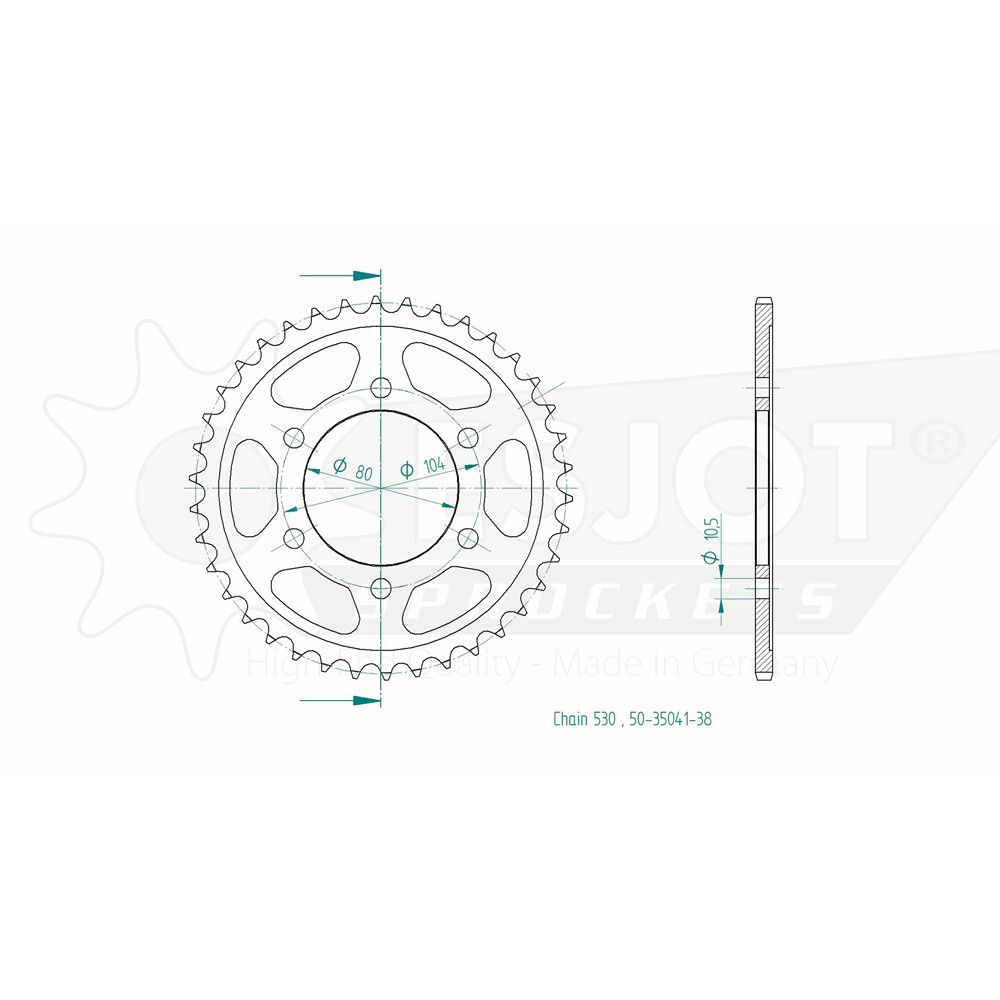 Sprocket Rear 530-38T Steel for KAWASAKI ZRX 1200 R 2006 2007 2008 | eBay