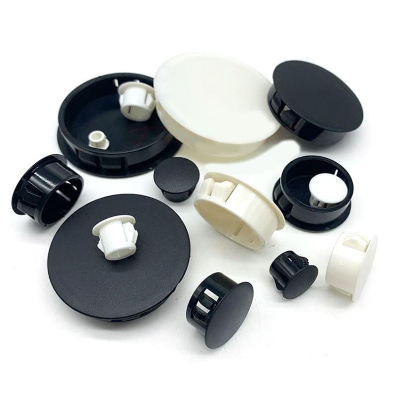 Button Plug Furniture Hole Plug Screw Caps White & Black Dustproof ...