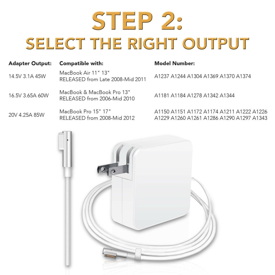 85W Power Adapter Charger For Apple MacBook Pro 15" 17" A1260 A1261 ...