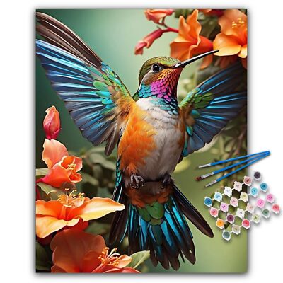 Hummingbird Paint by Numbers Kit for Adults Paint by Numbers Kits on ...