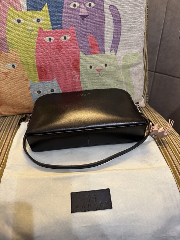 Radley London Women’s Black Leather Handbag Bundle with Dust Bag ...