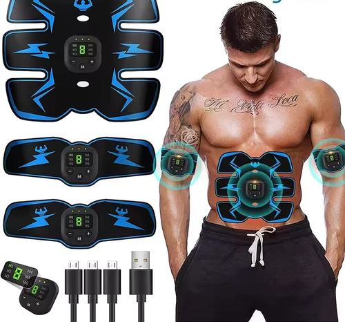 Abdominal Muscle Stimulator Trainer EMS Abs Wireless Leg Arm Belly ...