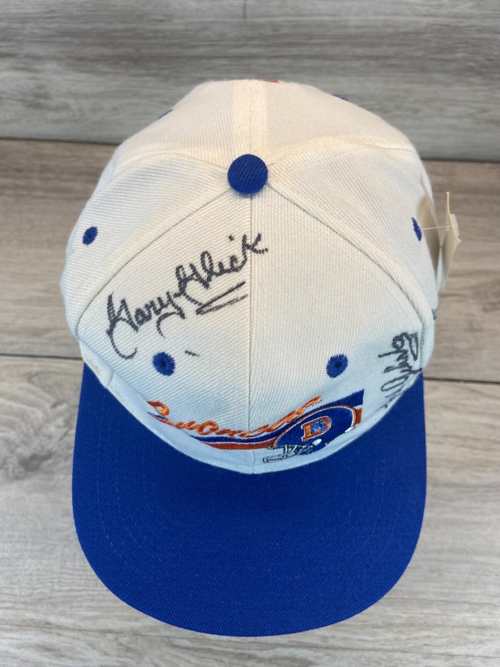 Vintage 90's Denver Broncos NFL SnapBack Hat Annco Signed Gary Glick ...