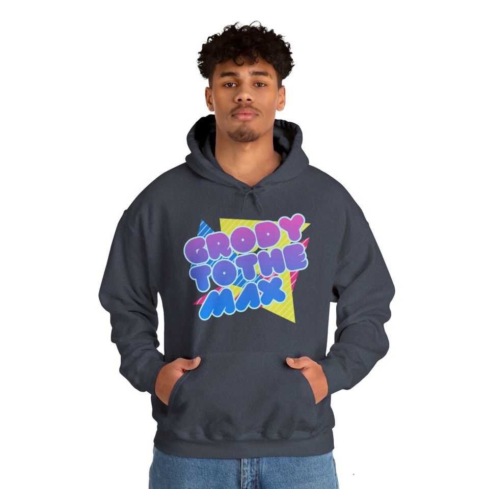 Grody To The Max Retro 80s Retro Graphic Hoodie, Sizes S-5XL | eBay