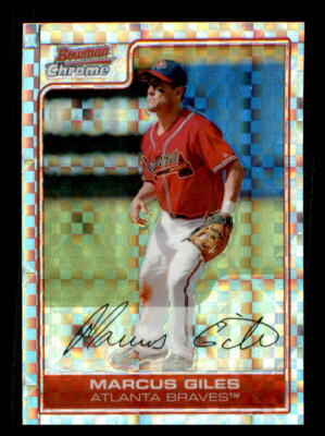2006 Baseball Bowman Chrome Marcus Giles Atlanta Braves #135 Red Xfac ...