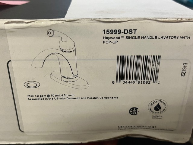 Delta 15999-SS-DST Haywood Single Handle Single Hole Lavatory Faucet ...