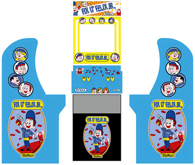 Arcade 1UP Cabinet graphics / artwork full cabinet - Fix It Felix Jr ...