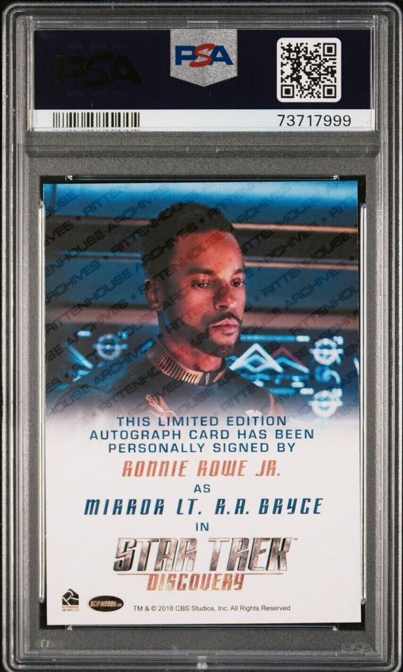 2019 STAR TREK DISCOVERY AUTOGRAPH RONNIE ROWE JR LOW POP PSA 10 GEM ...