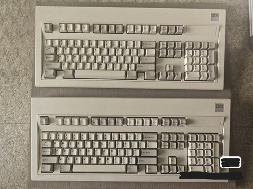 2X IBM Silver Square Badge Label 1390120 Model M keyboard 1986 | NOT ...