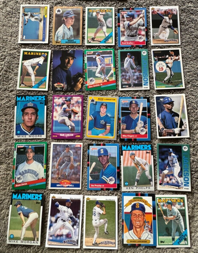 Seattle Mariners * 25 Baseball Card Lot ~ Different Years & Vendors ...