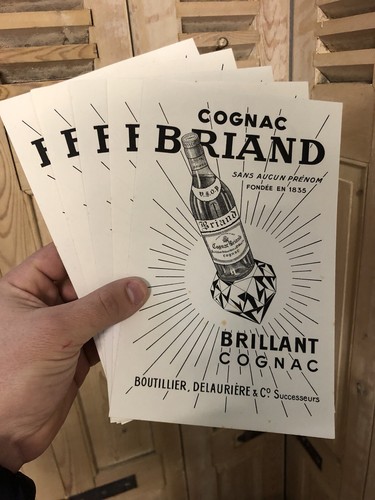 Lot de 5 Buvard Cognac Briand Publicité Alcool Ancien | eBay