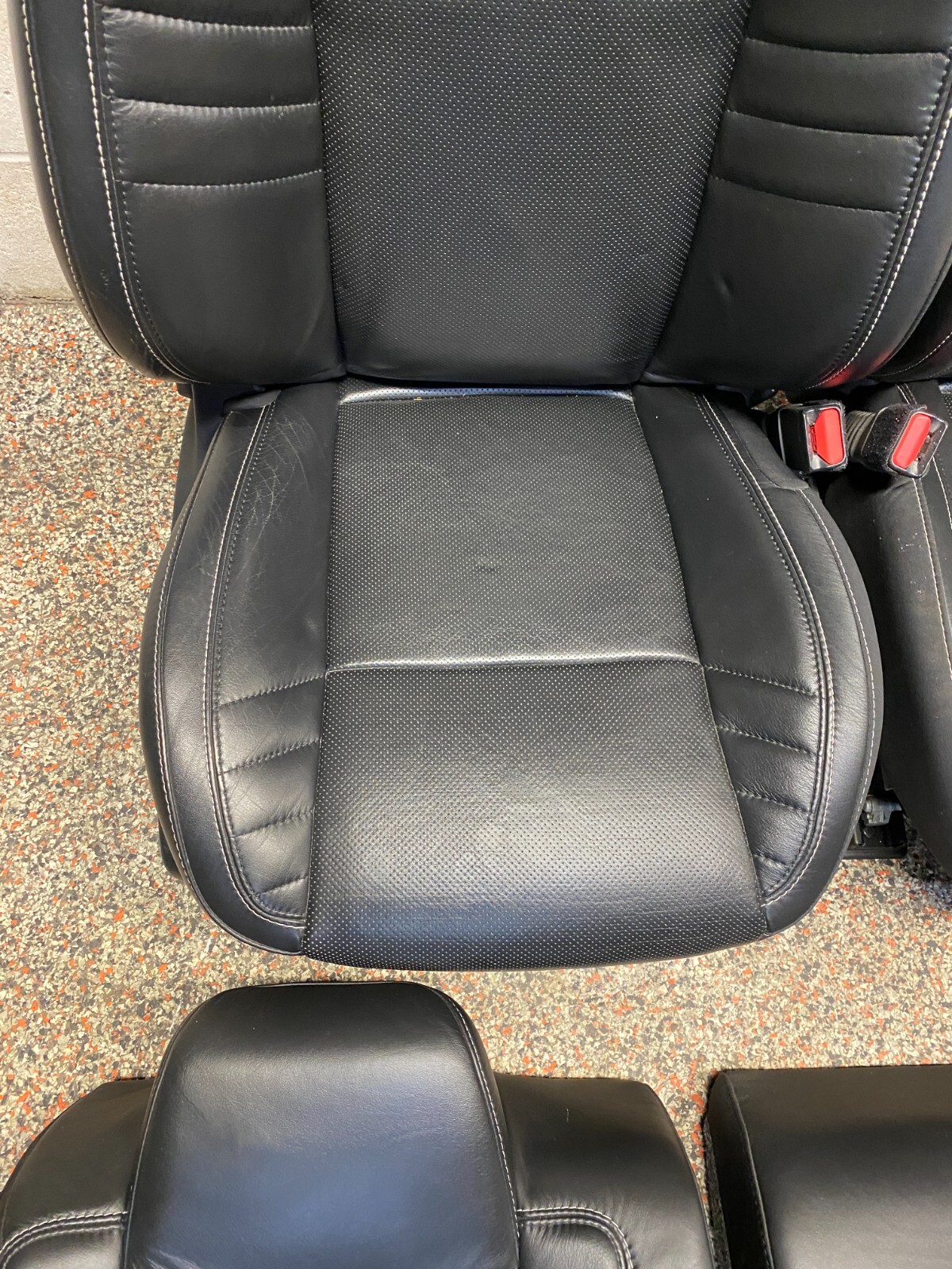 2018 DODGE CHALLENGER HELLCAT OEM FULL LEATHER FRONT REAR SEATS BLACK ...