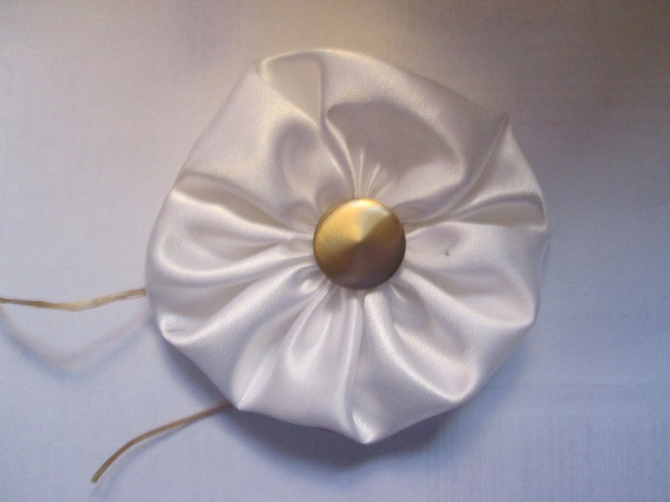 REENACTOR 18THC REV WAR COLONIAL HAT DRESS COCKADE SNOW WHITE SATIN ...