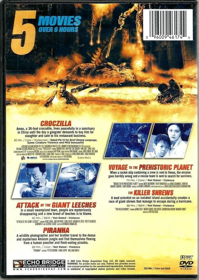 Croczilla (DVD) with 5 Bonus Films on 1 DVD WORLD SHIP AVAIL ...