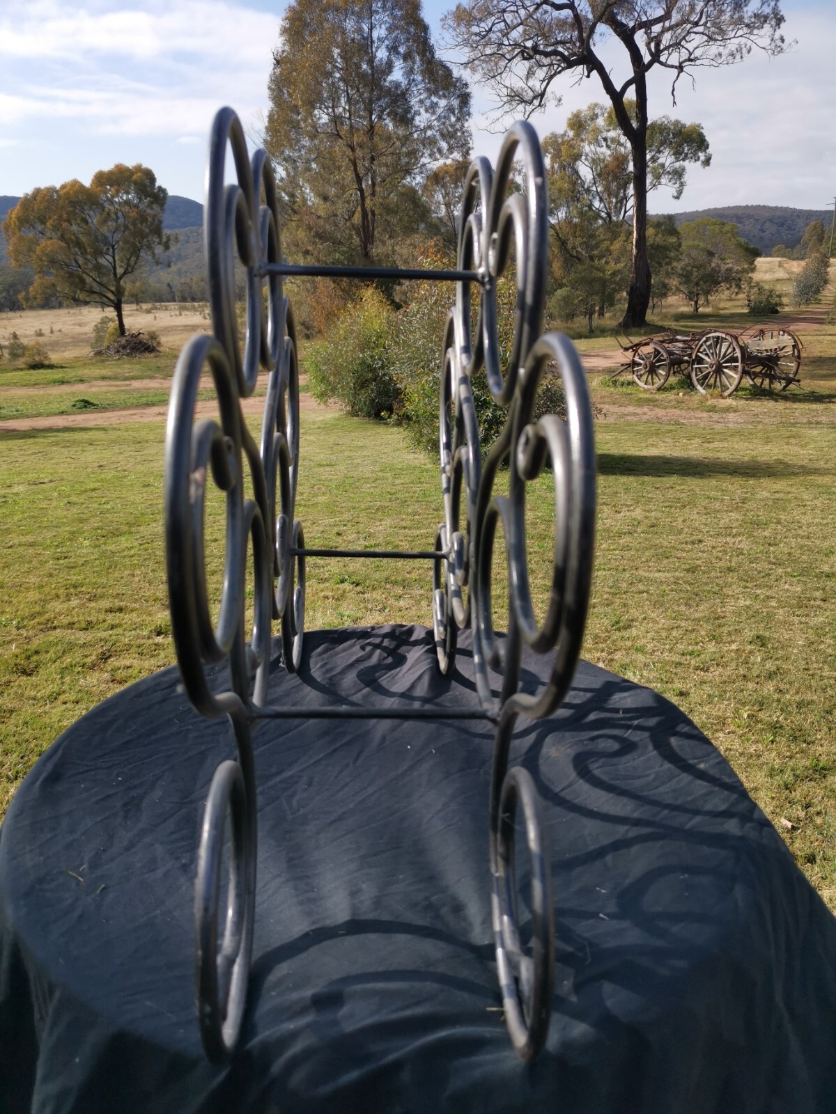 Blacksmith hand - made, beautiful iron wine rack Free delivery | eBay