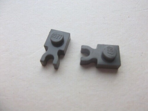 Lego 4085c Plate 1x1 with thick vertical U clip (x2) choose colour/s ...
